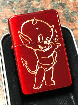 HOT STUFF Devil Baby LIGHTER Red Ice finish *FREE ENGRAVING* with Gift ...