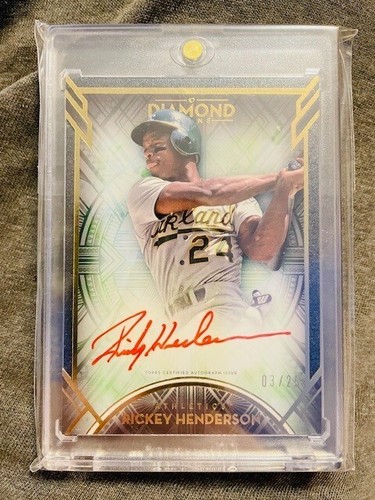 2021 Topps Diamond Icons - Red Ink Autographs #RI-RHE Rickey Henderson ...