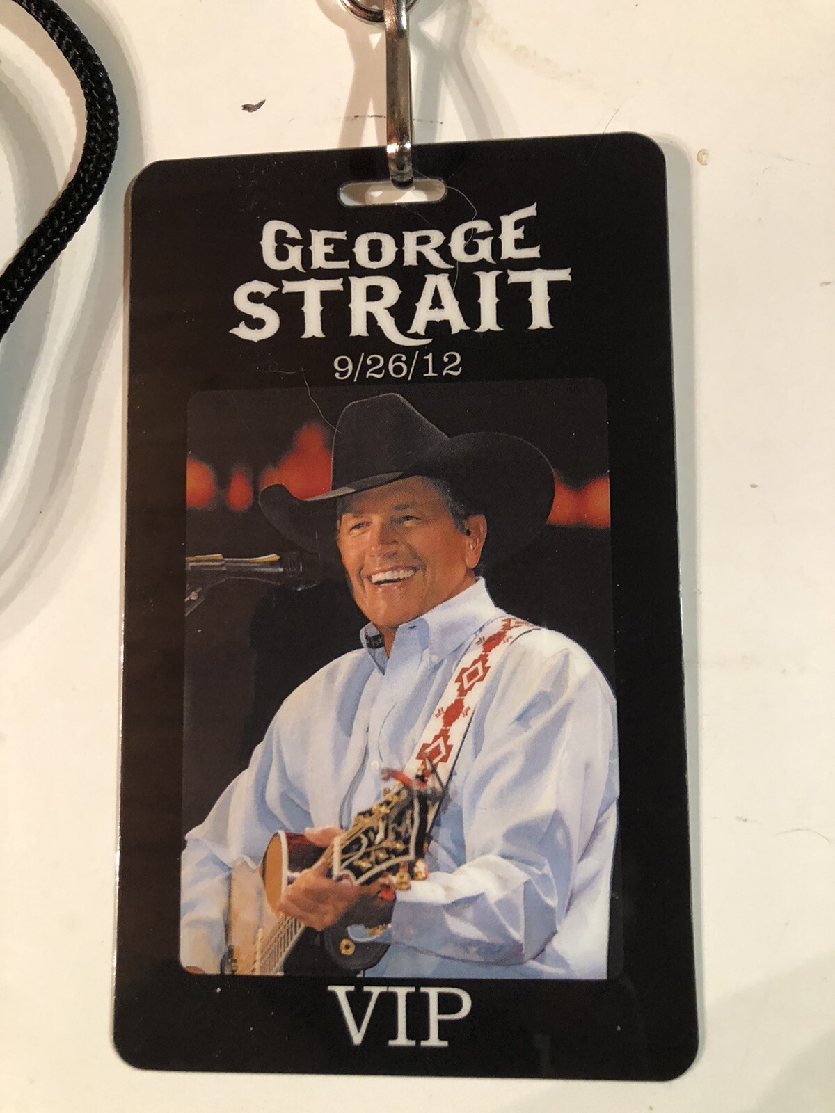 Rare! GEORGE STRAIT PHOTO VIP Laminate Pass 9/26/12 With Lanyard ...