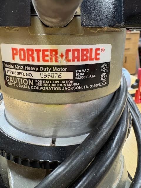Porter Cable 6912 Router Type 5 Heavy Duty w/6911 D-Handle Base | eBay
