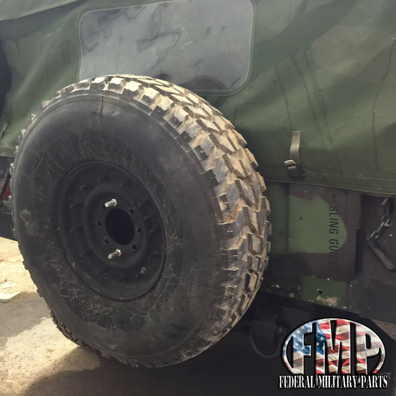 MILITARY HUMVEE SPARE TIRE CARRIER - TAILGATE MOUNTED M998 M1038 H-1 ...