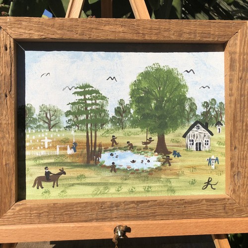 African American Outsider Artist Lottie Reasoner Memory Painting | eBay