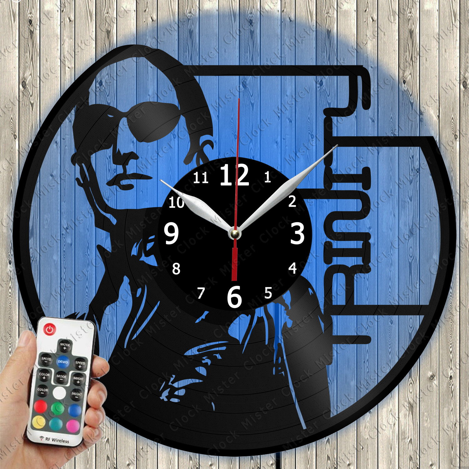 LED Vinyl Clock Trinity LED Light Vinyl Record Wall Clock LED Wall ...