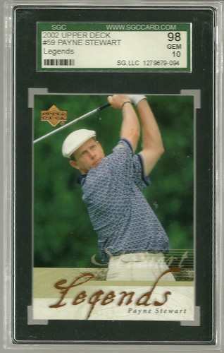 PAYNE STEWART 2002 UPPER DECK Golf CARD #59 SGC 98 10 Perfect Gem | eBay