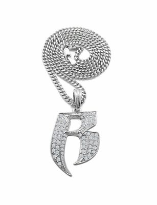 Iced RUFF RYDERS DMX Pendant & 18" 20" 24" Cuban Rope Box Chain Hip Hop ...