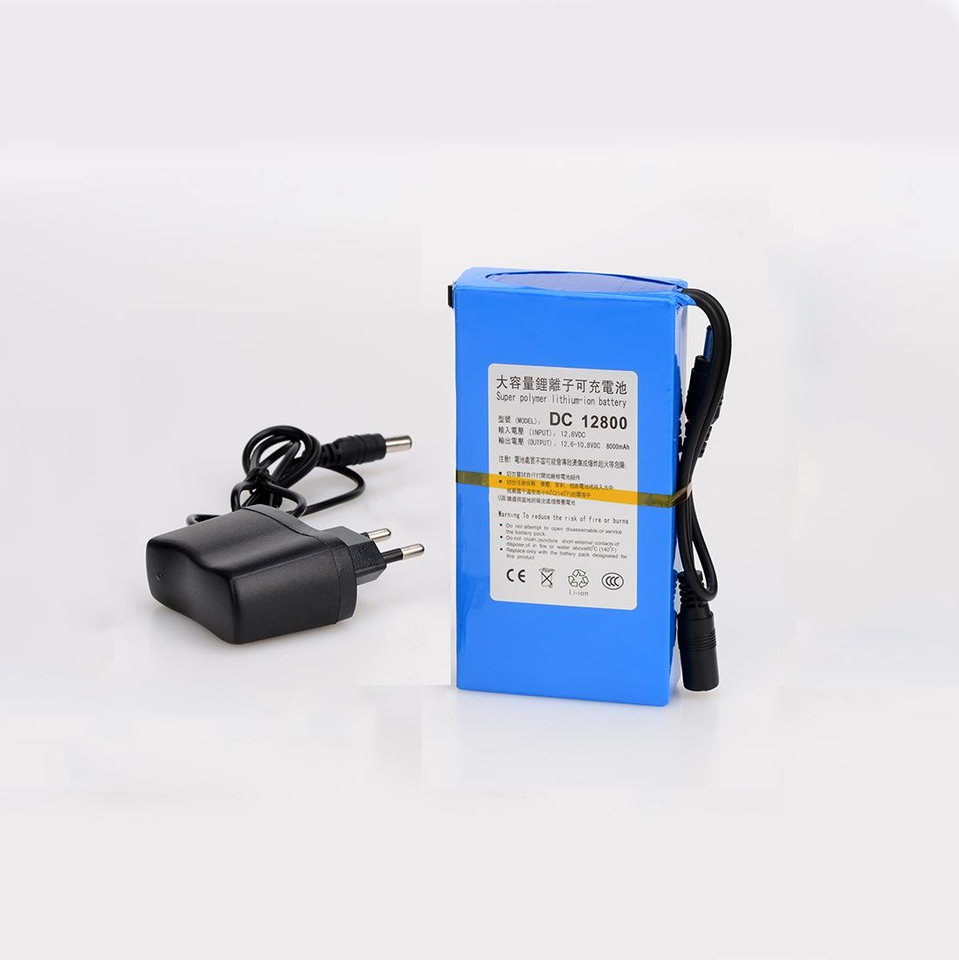 12V DC Rechargeable Lithium-ion Batteries Portable Battery Pack with ...