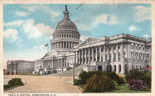 Postcard Washington DC United States Capitol White Border Vintage PC ...