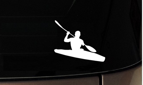 Kayak Kayaking Car Window Sticker MacBook Vinyl Decal iPad Canoe ...