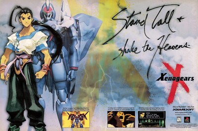 Xenogears Playstation 1 PS1 1998 Game 12" X 19" Art Print Wall Poster ...