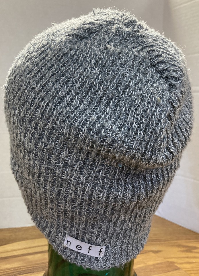 ADULT SIZE NEFF WINTER BEANIE HAT GRAY OSFM IN VERY GOOD CONDITION O5 ...