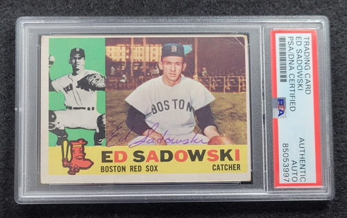 1960 ED SADOWSKI Signed Topps Baseball Card-BOSTON RED SOX-PSA | eBay