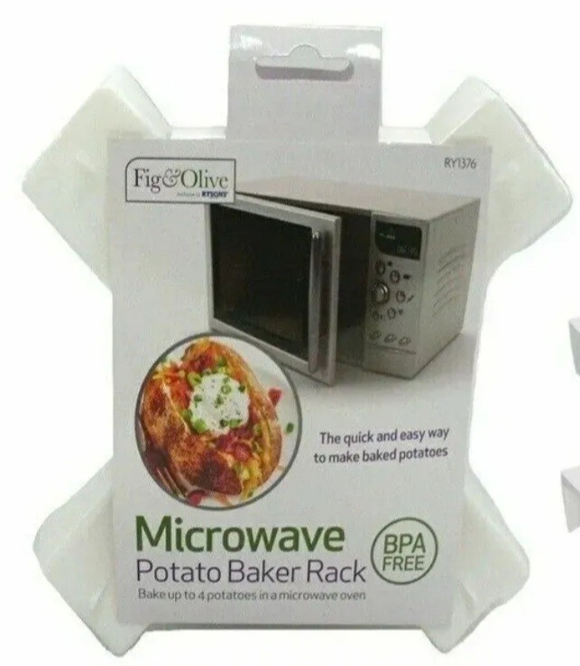 Microwave Potato Baker Rack BPA Free Plastic Baked Jacket Spuds Holder ...