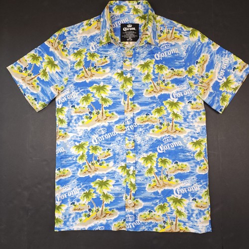 Corona Beer Hawaiian Shirt Small Short Sleeve Button Up Collared ...