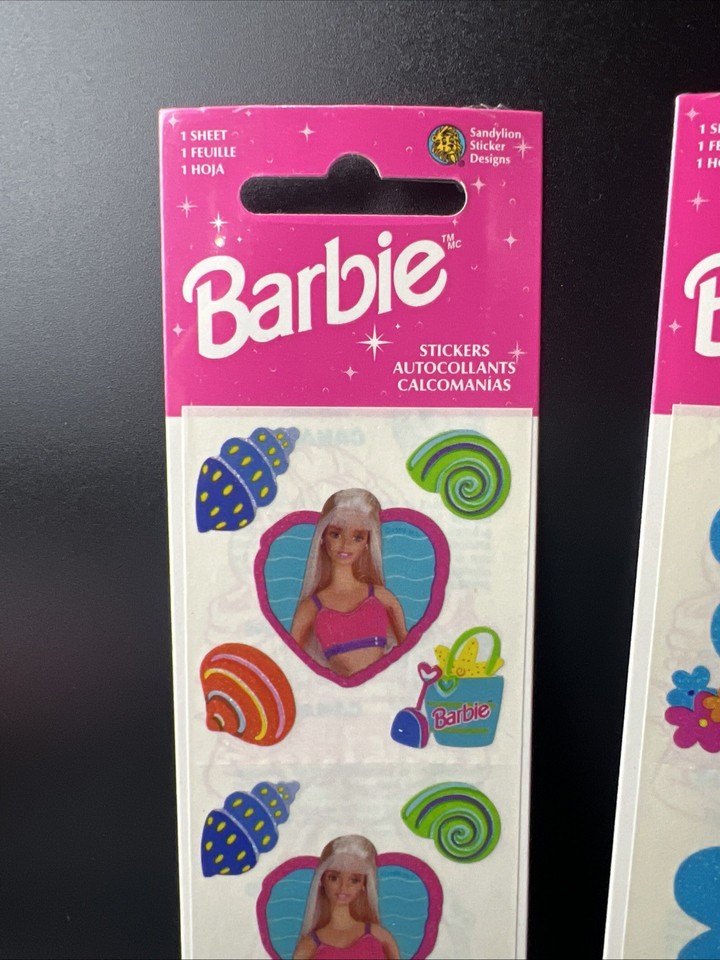 Vintage 1998 Stickers Sandylion Mattel Barbie New Sealed Rare Sticker ...