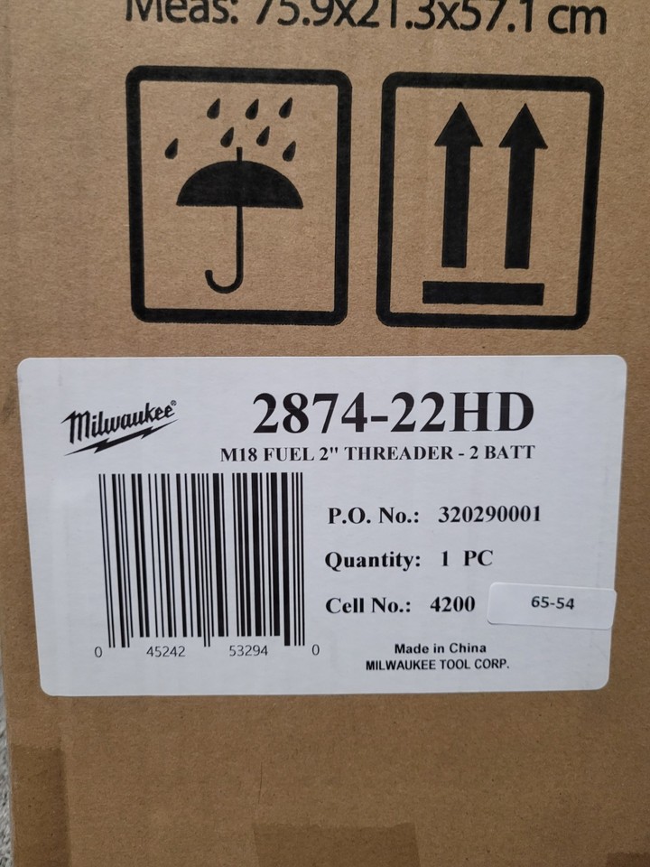 MILWAUKEE 2874-22HD M18 FUEL PIPE THREADER KIT | eBay