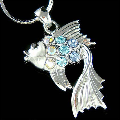 ~Blue Bettas Fish~ made with Swarovski Crystal Tropical Siamese ...