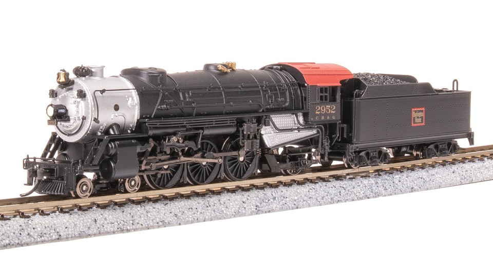 Broadway Limited 7985 N Scale CBQ Heavy Pacific 4-6-2 Steam Locomotive ...