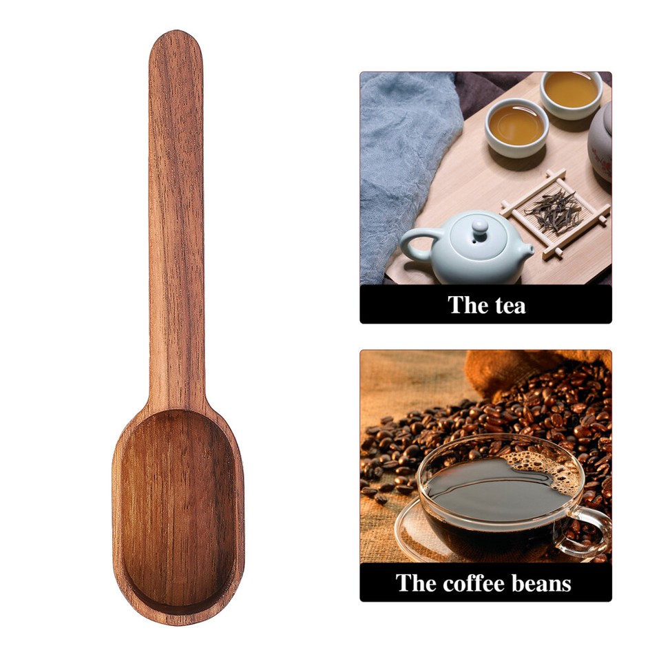 1PC Wooden Spoon Walnut Coffee Bean Spoon Espresso Beans Candy Salt ...