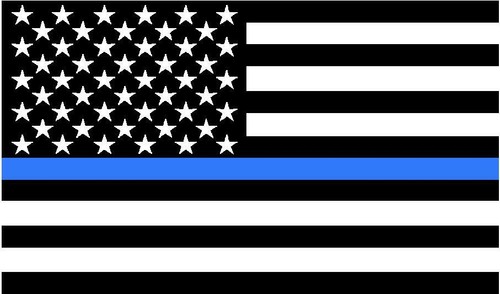 FIRST RESPONDER POLICE AMERICAN FLAG WINDOW STICKER DECAL POLICE BACK ...