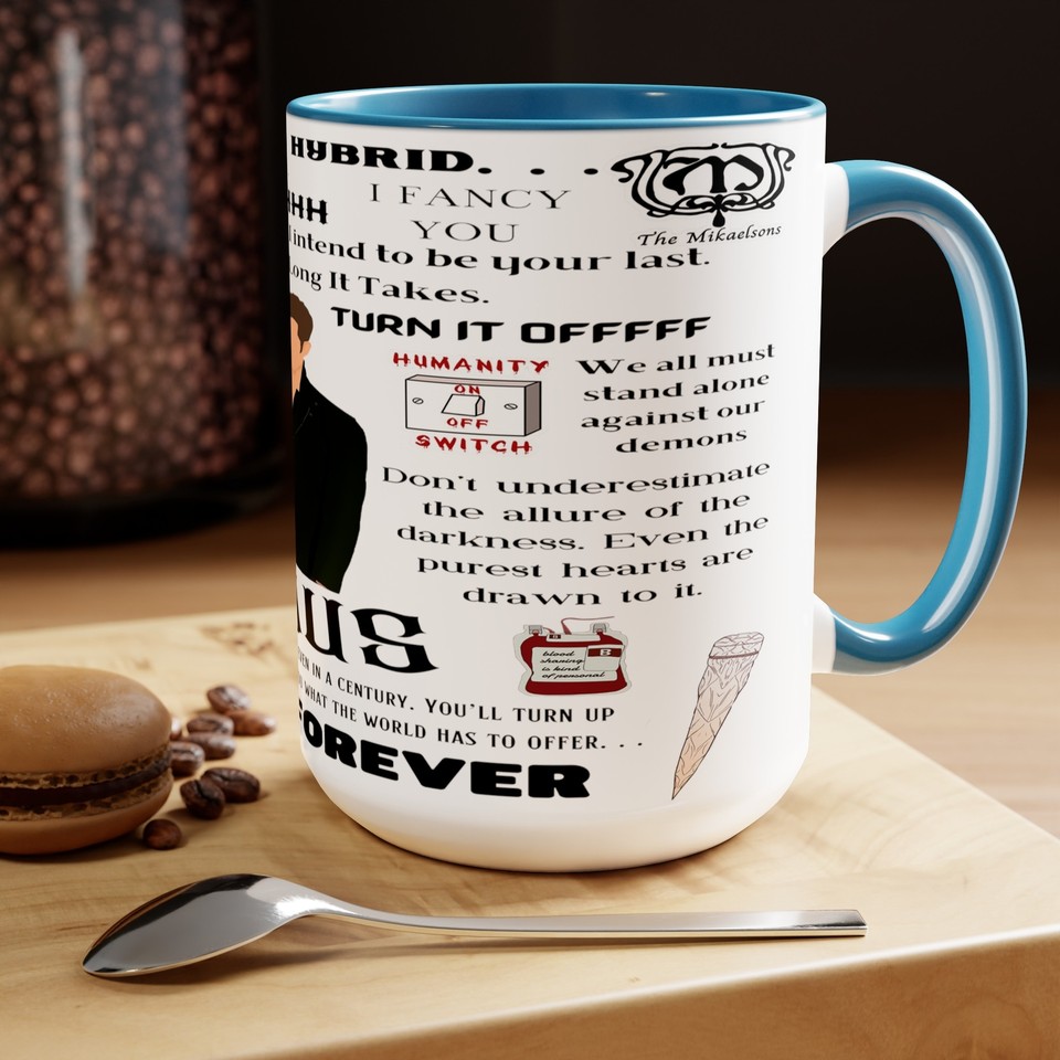 Klaus Mikaleson Quotes Gift Mug for TVD Fan Two Tone Coffee Mug 15oz | eBay