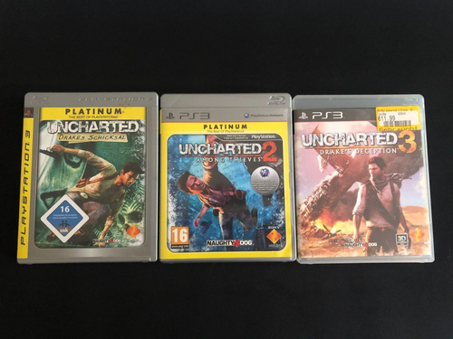 Uncharted 1,2 & 3 (1-3) Playstation 3 Spiel Collection Nathan Drake PS3 ...