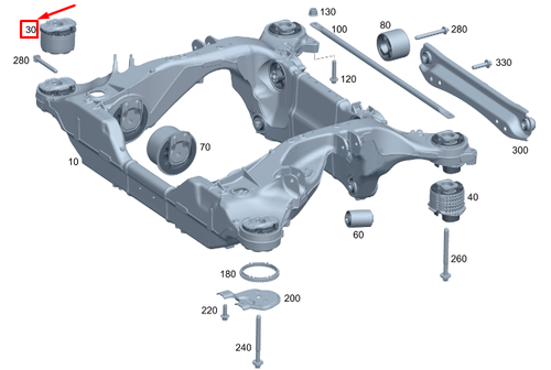 MERCEDES-BENZ EQE SUV X294 Rear Subframe Front Mount A2973510100 NEW ...
