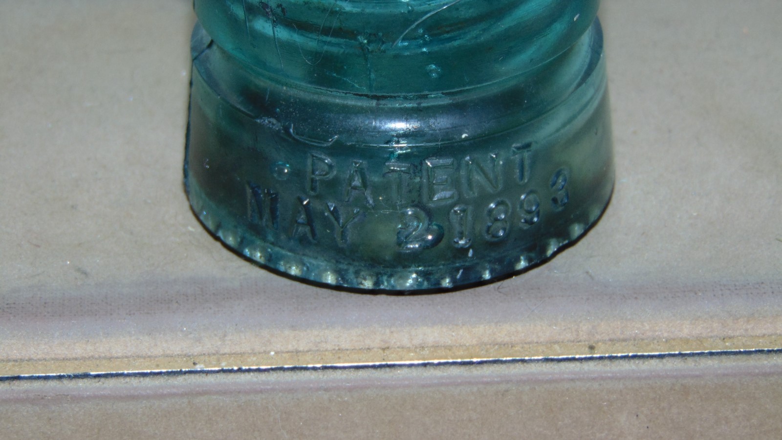 VINTAGE HEMINGRAY NO.12 BLUE GLASS INSULATOR PATENT MAY 2 1893 | eBay