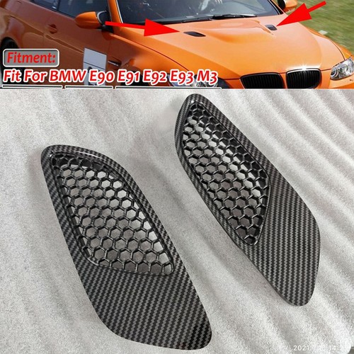 For BMW E90 E91 E92 E93 M3 Type Bonnet Vent Air Intake Hood Carbon ...