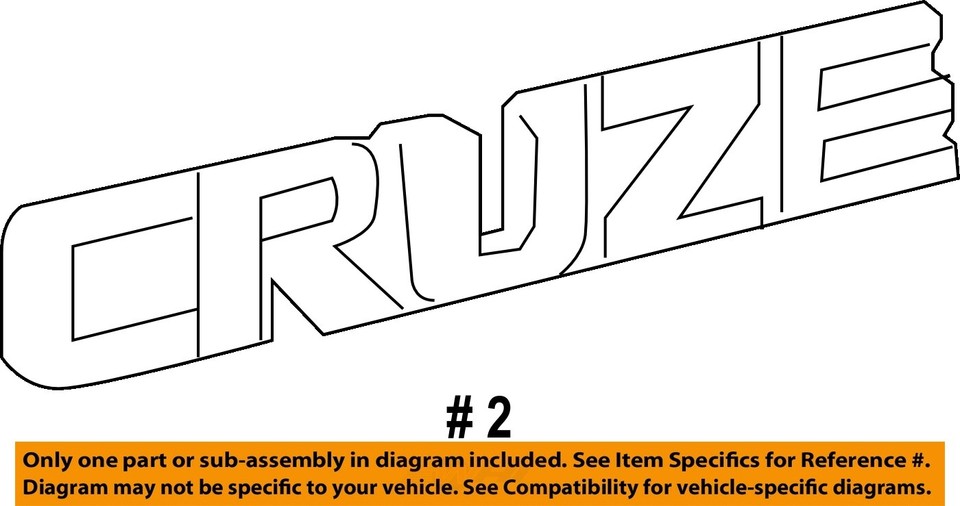 GM OEM 16-19 Cruze Trunk Lid Exterior Trim-Nameplate 23368275 | eBay