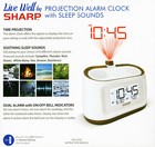 Sharp PROJECTION ALARM CLOCK with 8 SOOTHING SLEEP SOUNDS & DUAL ALARM ...