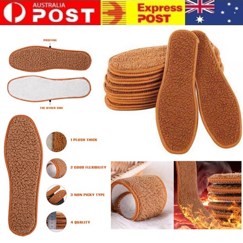 Winter Soft Warm Insoles Shoes Boost Pad Think Wool Fur Fleece Inserts ...