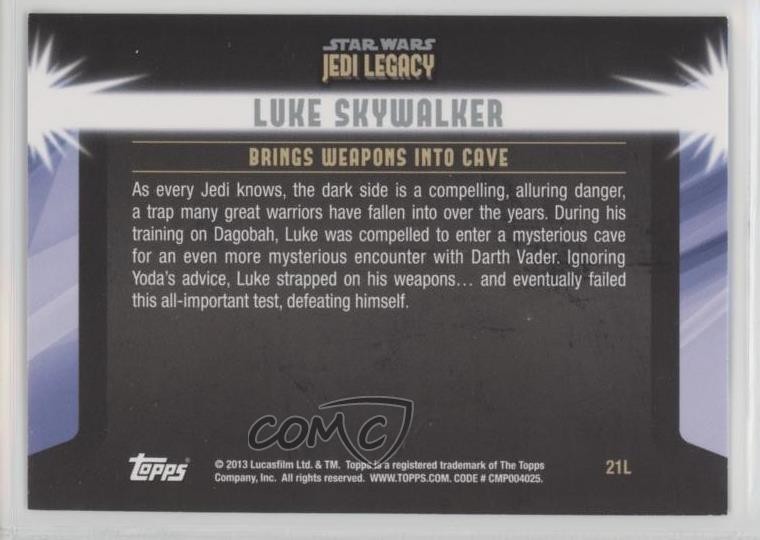 2013 Star Wars Jedi Legacy Blue Temptation of the Darkside Luke ...