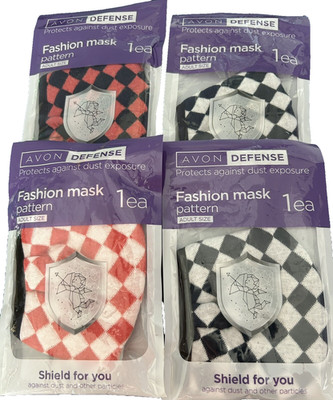 Lot of 4 Avon Defense Patterned Masks Adult Size Cotton Blend NEW ...
