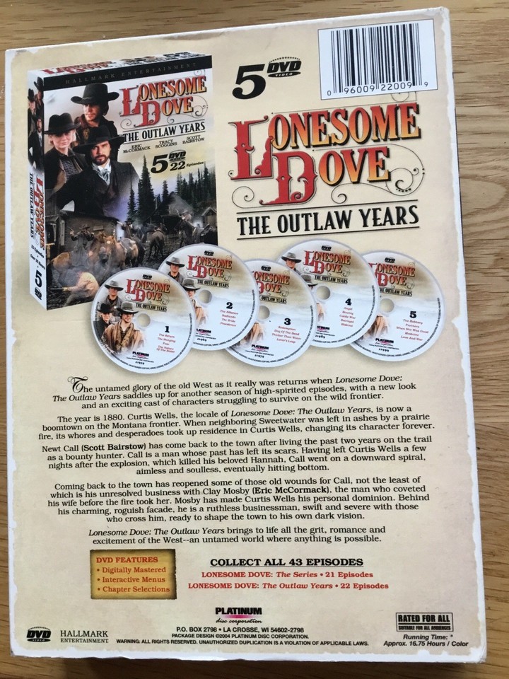 Lonesome Dove The Outlaw Years Series 5 Disc DVD Boxset R1 | eBay