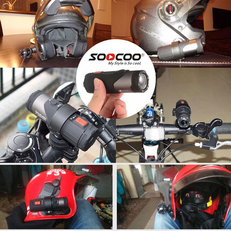 4K WIFI Sports Action Camera Bike Helmet CAM Outdoors DV SOOCOO For Gun ...
