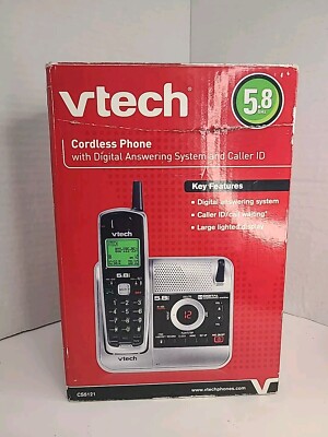 VTech CS5121 5.8 GHz Single Line Cordless Phone With Digital Answering ...