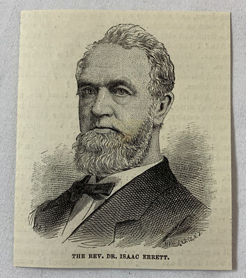 1885 small magazine engraving ~ REVEREND DOCTOR ISAAC ERRETT | eBay