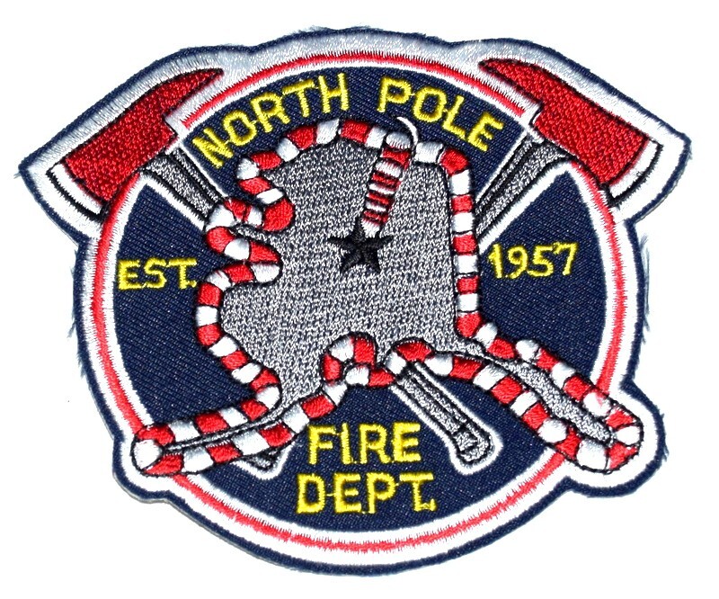NORTH POLE ALASKA AK Fire Patch EMS Rescue Public Safety CANDY CANE | eBay
