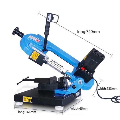 BS-85 Benchtop Metal Bandsaw 1000W Cutting Wood Metal Glass Fiber ...