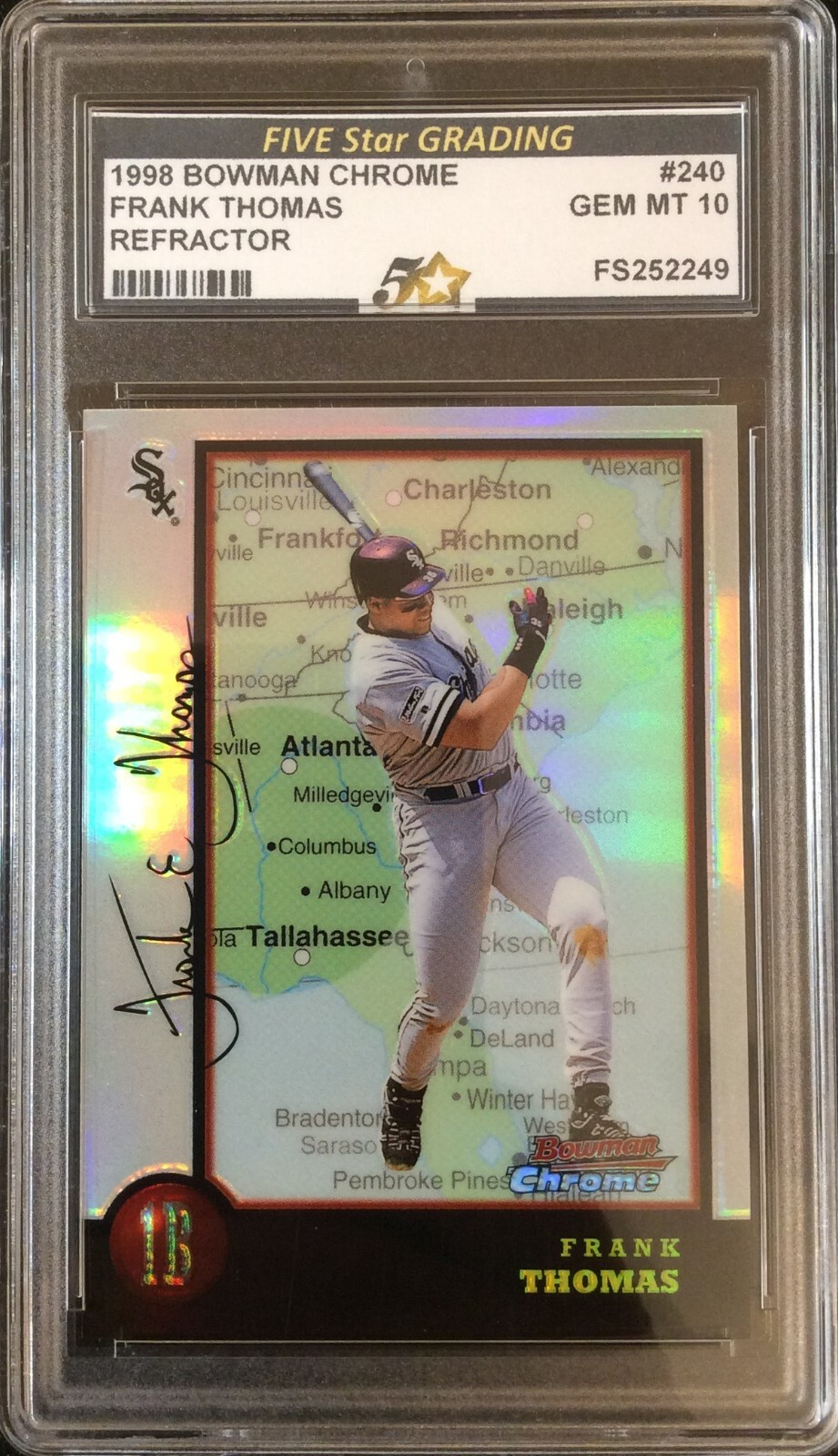 1998 BOWMAN CHROME FRANK THOMAS INTERNATIONAL REFRACTOR - FSG 10 | eBay