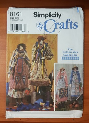 Simplicity 8161 Sewing Pattern Cloth Dolls And Clothes ,uncut | eBay