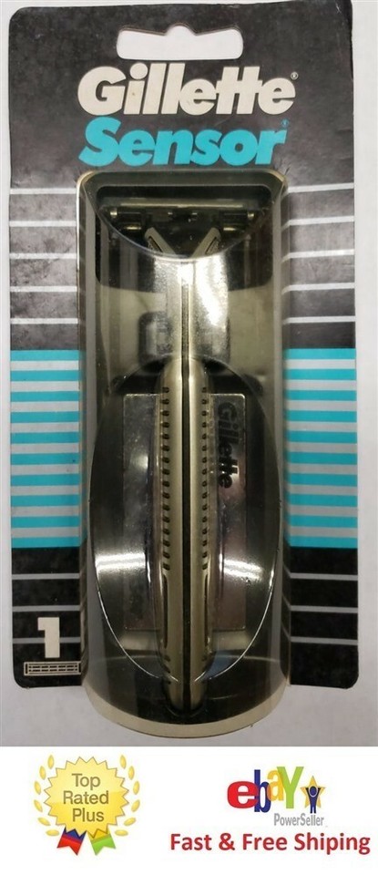 16 Original Gillette Sensor Razor Blades Refill Cartridges Metal Handle ...