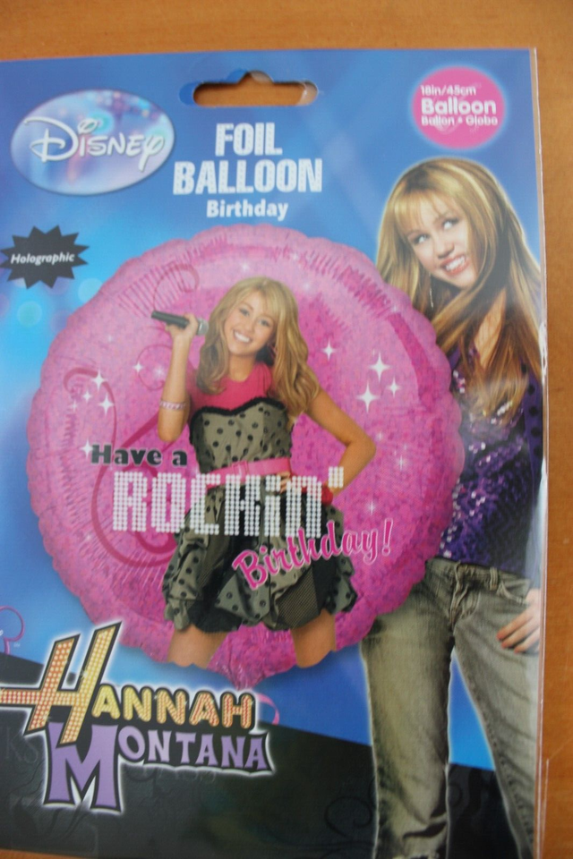 Disney Hannah Montana Birthday Mylar Balloon Anagram Miley Cyrus | eBay