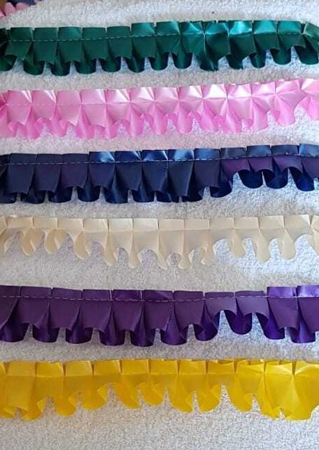 Easy Pleat Ribbon 18 Colours 3 Lengths Pre-Pleated Floristry Tributes ...