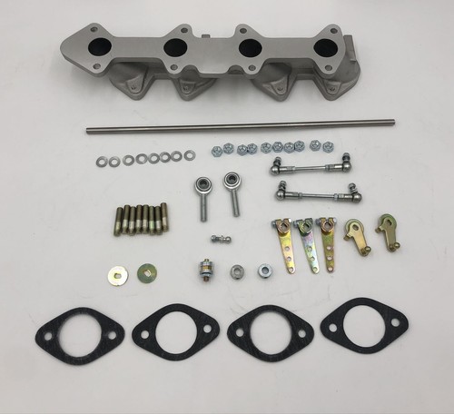 TOYOTA 2TC 3TC INTAKE MANIFOLD and LINKAGE WEBER DCOE CARBURETORS 99003 ...