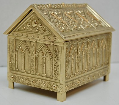 4 3/4" SOLID BRASS TABERNACLE KEY BOX / RELIC HOLDER / SHRINE #333 | eBay