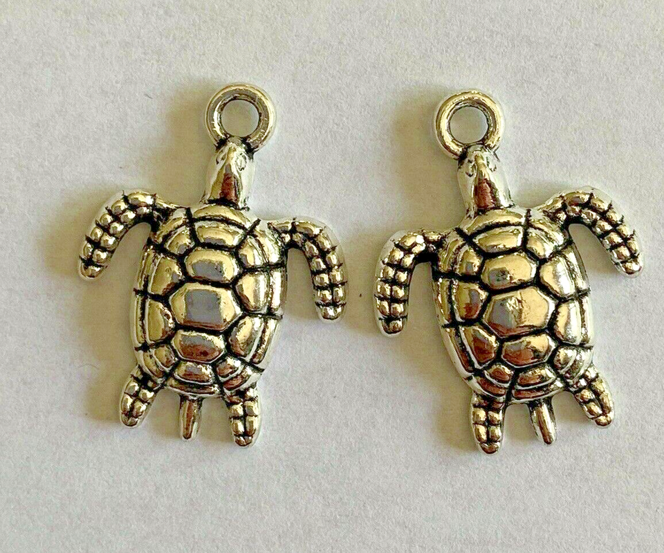 100 Silver Sea Life Charms Mixed Lot Ocean Beach Turtle Shell Mermaid Fish Lobst | eBay