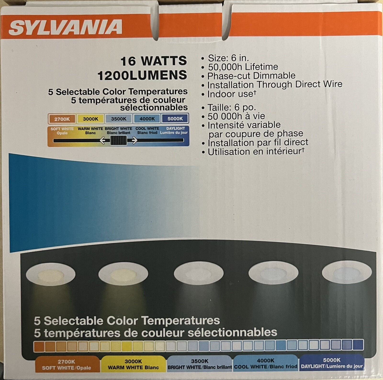 Sylvania Color Selectable Slim Microdisk 6” LED Light ...