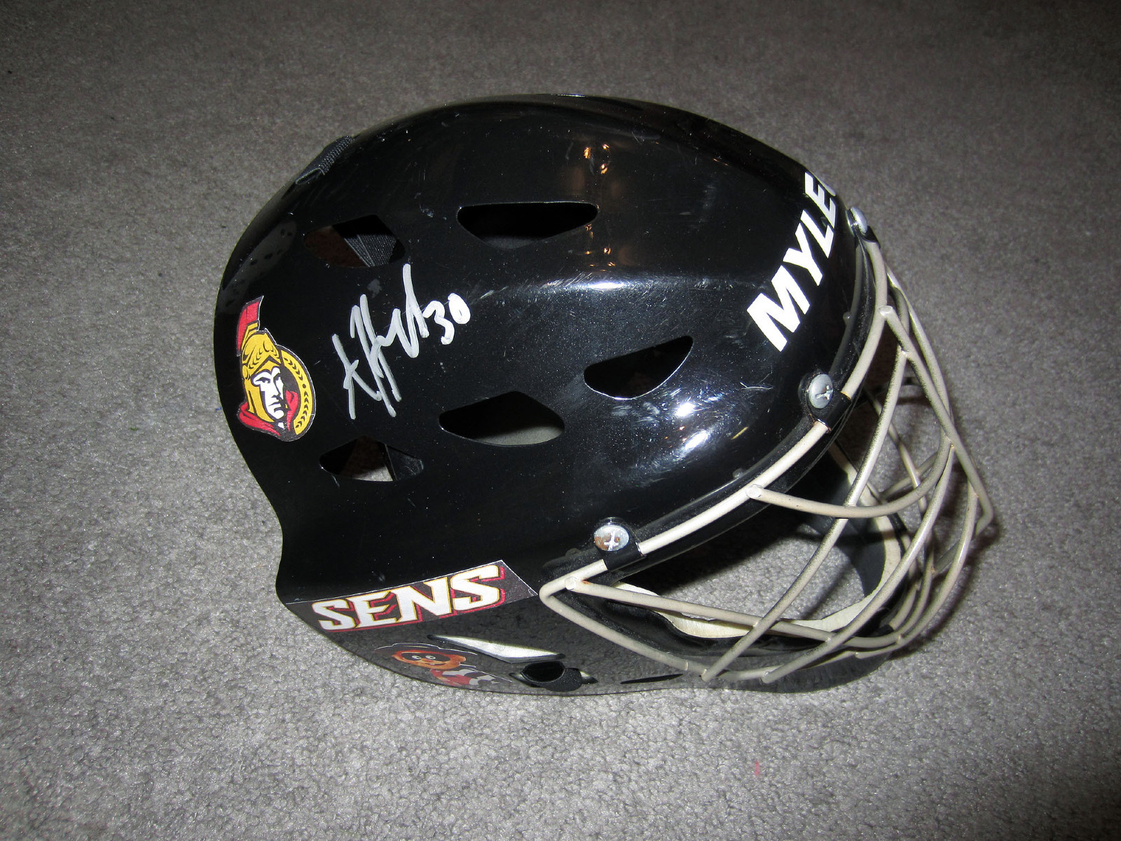 ANDREW HAMMOND Ottawa Senators SIGNED Autographed f/s Goalie Mask COA ...