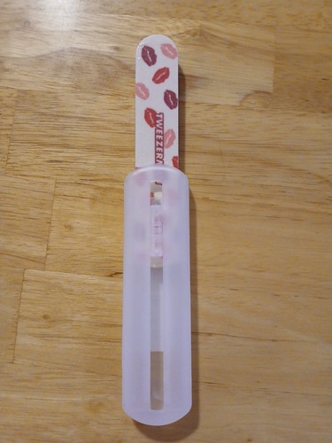 RARE Tweezerman Nail File And Refillable Retractable Protector Case Zip ...